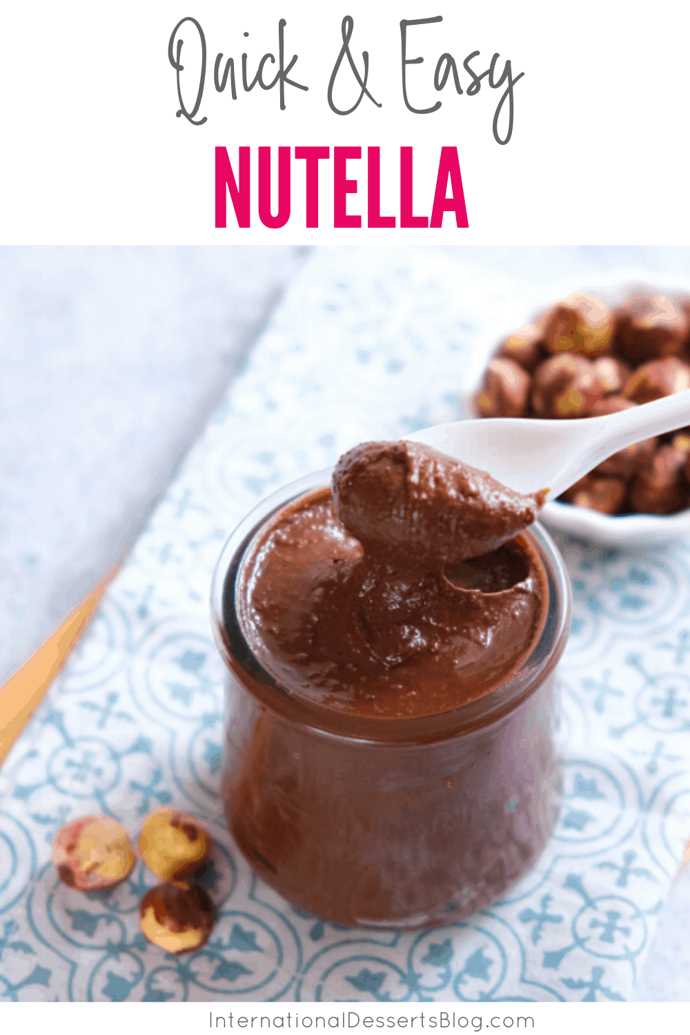 Easy Nutella Recipe (Homemade Chocolate Hazelnut Spread ...